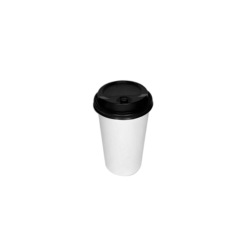 CCF 10-24OZ(D90MM) PS Plastic Lock-Back Lid For Paper Coffee Cup - Bla – Custom Cup Factory