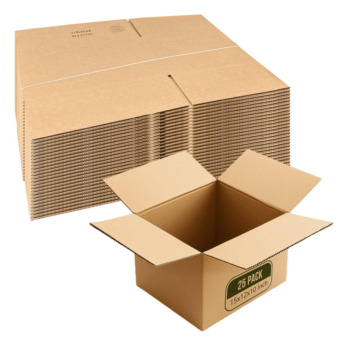 15 x 12 x 10" Corrugated Shipping Box - 25/Bundle – Custom Cup Factory