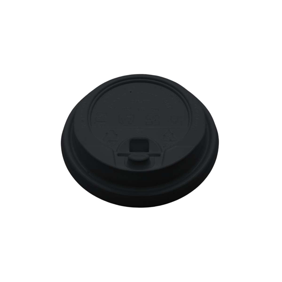 CCF 8OZ(D80MM) PP Plastic Lock-Back Lid For Paper Coffee Cup - Black 1 ...