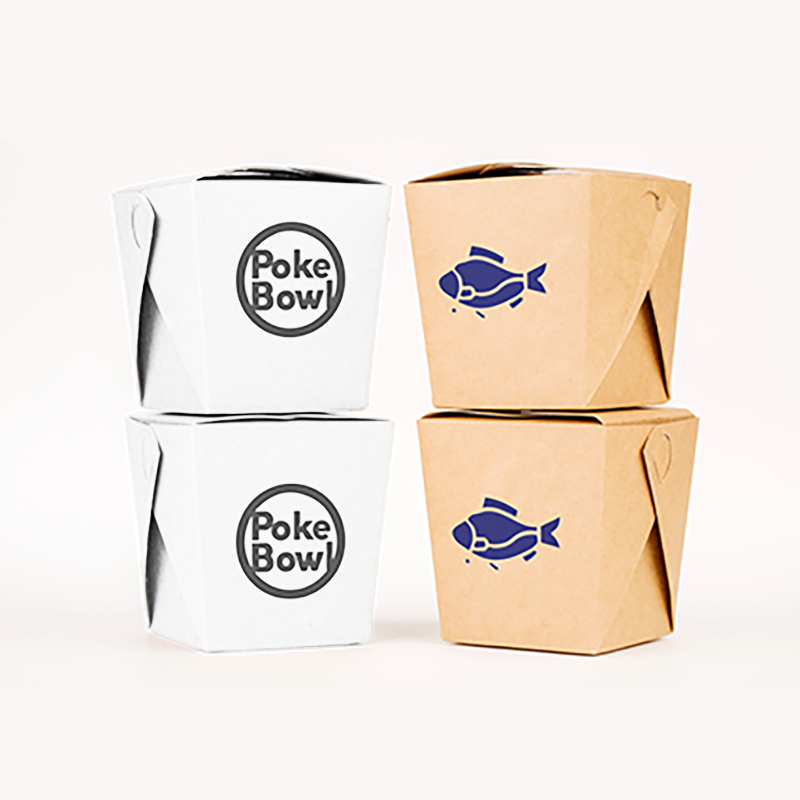 "CCF 8OZ Paper Food Pail - Kraft – Custom Cup Factory"
