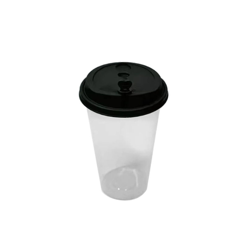 Black Premium PP Lid with Black Heart Stopper For 16-32oz PP Injection ...