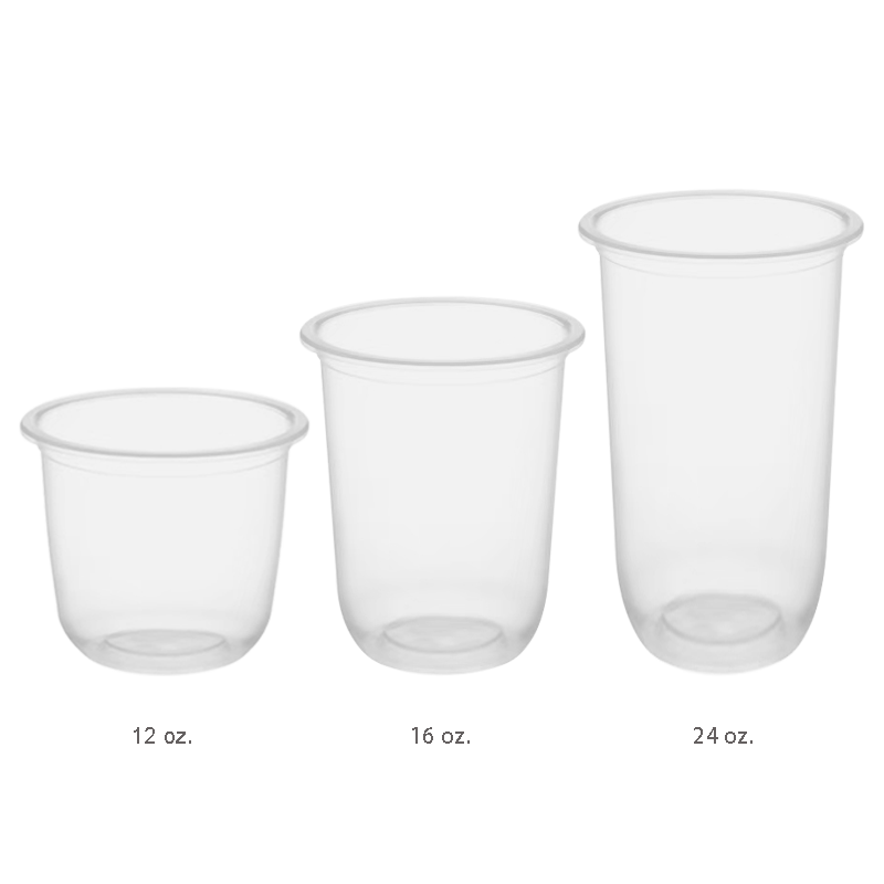 CCF 24OZ(700ml) PP Plastic "U" Style Drink Cup | 95mm Diameter | 1000 ...