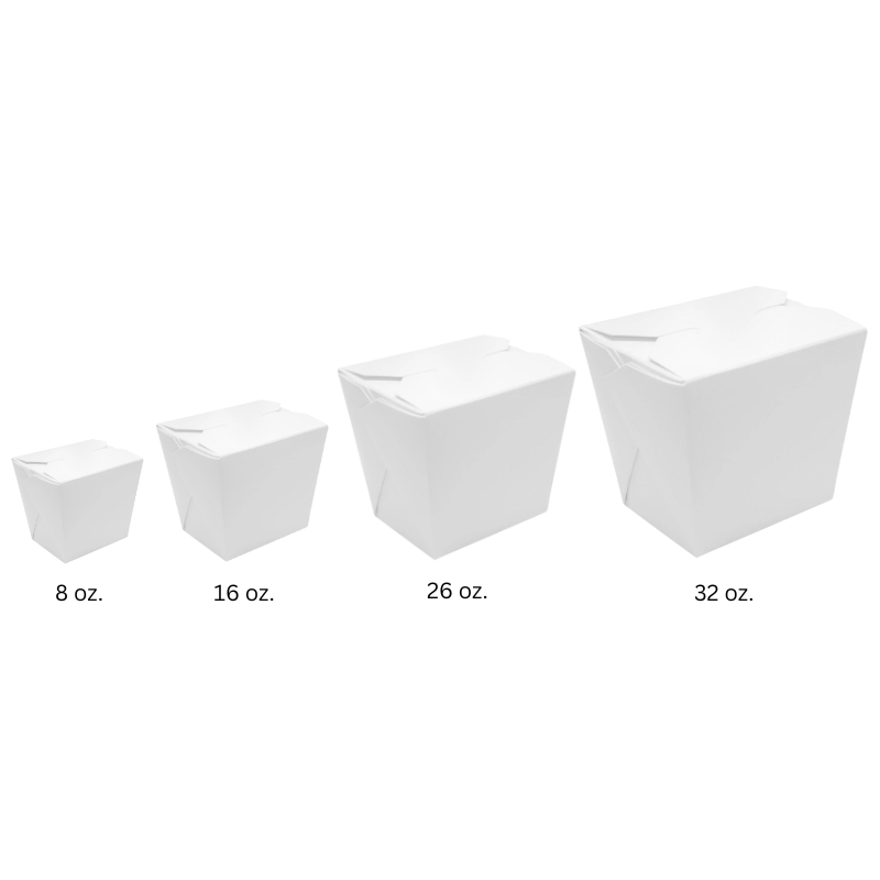 8 oz White Paper Food Pail – Custom Cup Factory